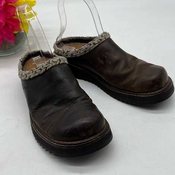 Simple | Shoes | Simple Shoes Brown Leather Mule Clog Sizecm2595d ...